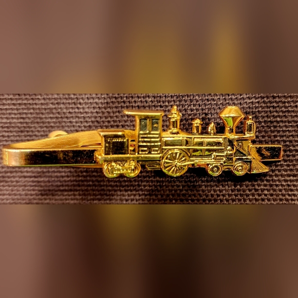 Hickok | Accessories | Vintage Hickok Locomotive Train Tie Clip Gold ...
